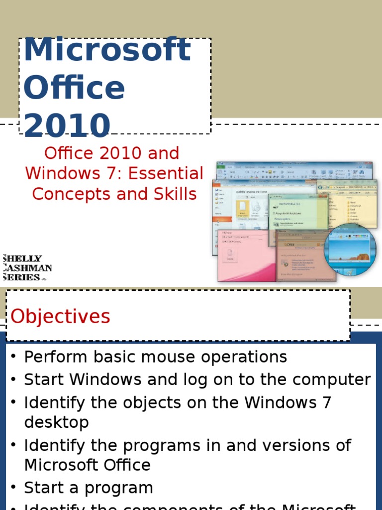 Office 2010 Windows 7 | PDF | Microsoft Office 2010 | Microsoft Office