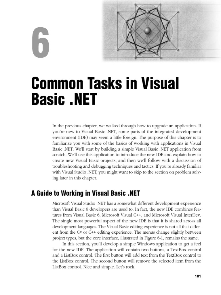 Chapter6 PDF | Download Free PDF | Visual Basic .Net | Microsoft Visual Studio
