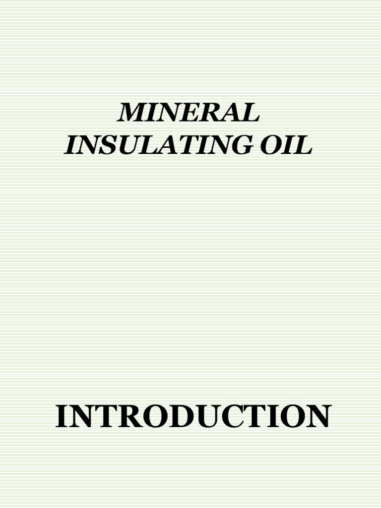 Mineral Insulating Oil | PDF | Petroleum | Petroleum