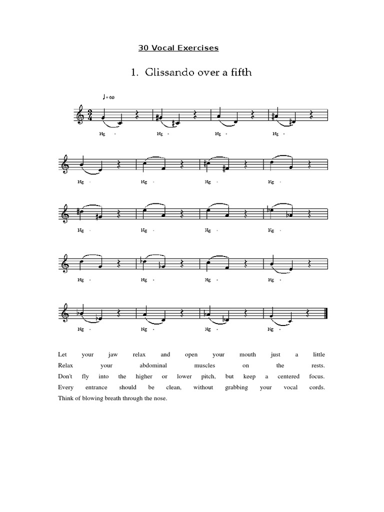 30 Vocal Exercises: A Comprehensive Guide to Fundamental Techniques for ...