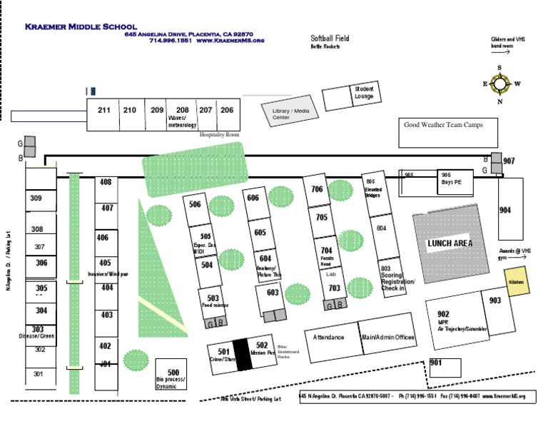 Kraemer Middle School Map & Info | PDF | Sports & Recreation