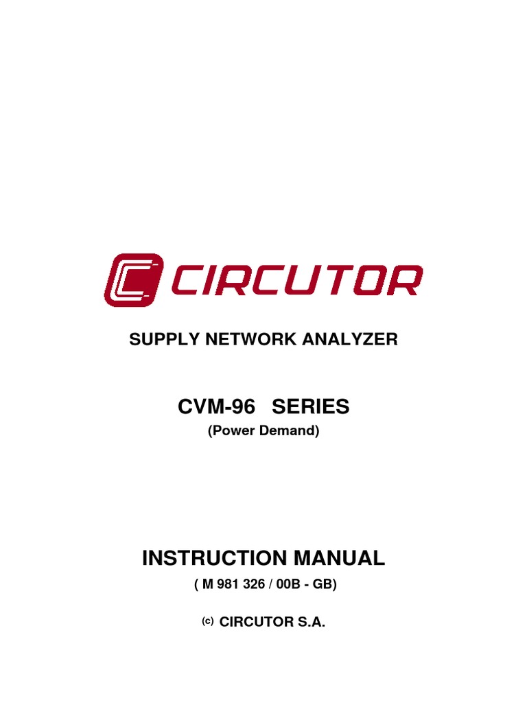 CVM-96 en PDF | PDF | Alternating Current | Power Supply