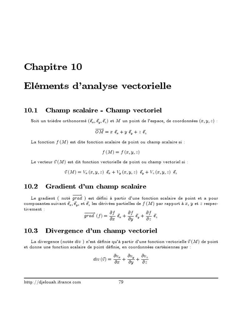 Analyse vectorielle : concepts clés | PDF | Analyse vectorielle ...