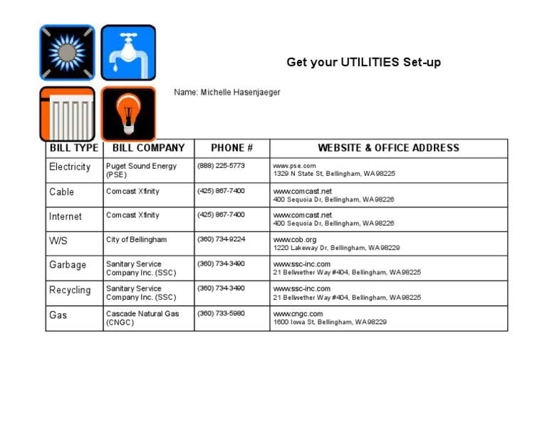 Bellingham Utilities Setup Guide | PDF | Power (Physics) | Electricity