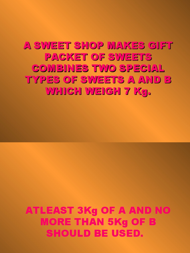 Maximize Profit for Sweet Shop Gifts | PDF