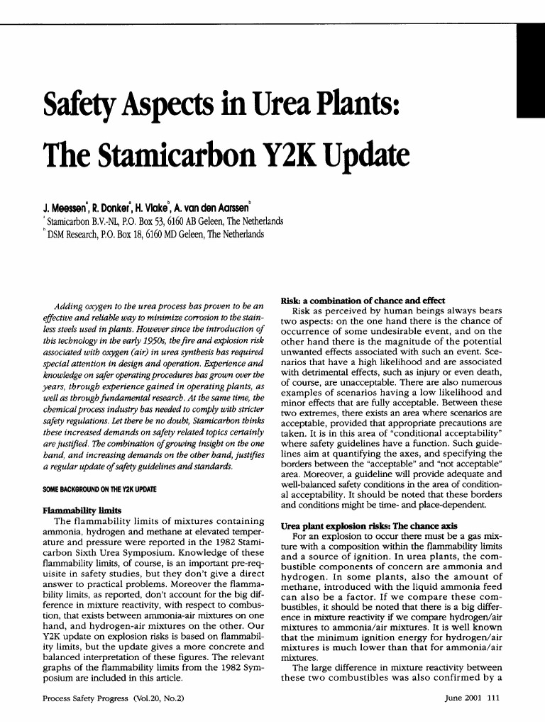 Stamicarbon Y2k | PDF | Urea | Ammonia
