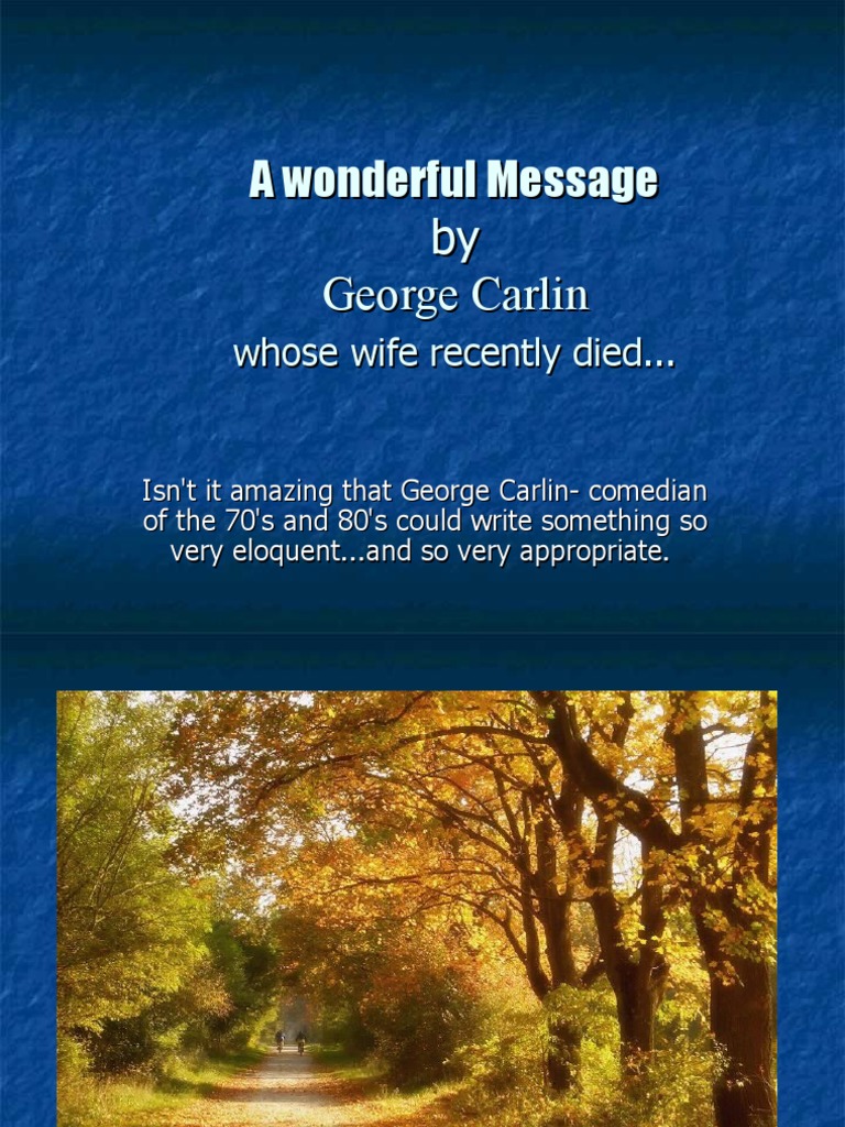 A Wonderful Message | PDF