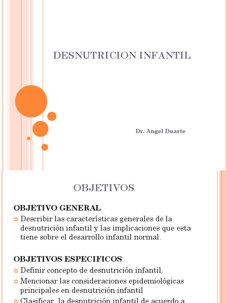 Desnutricion Infantil Pdf Condicion Cronica Diarrea