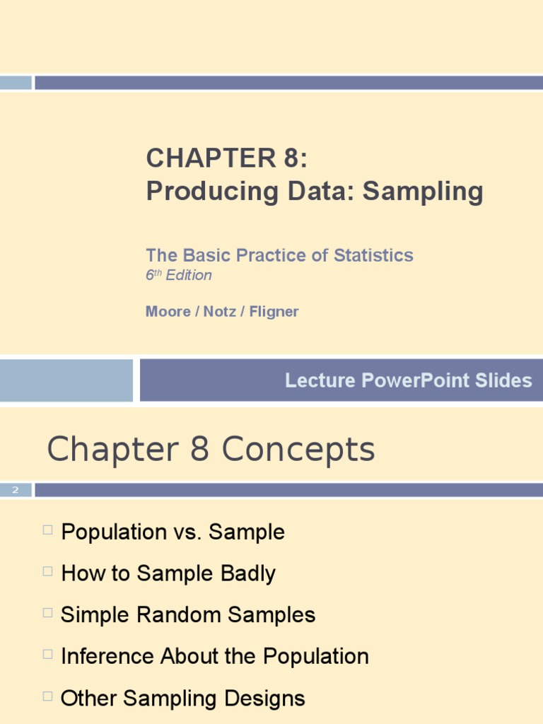 Producing Data: Sampling: The Basic Practice of Statistics | PDF | Sampling (Statistics ...