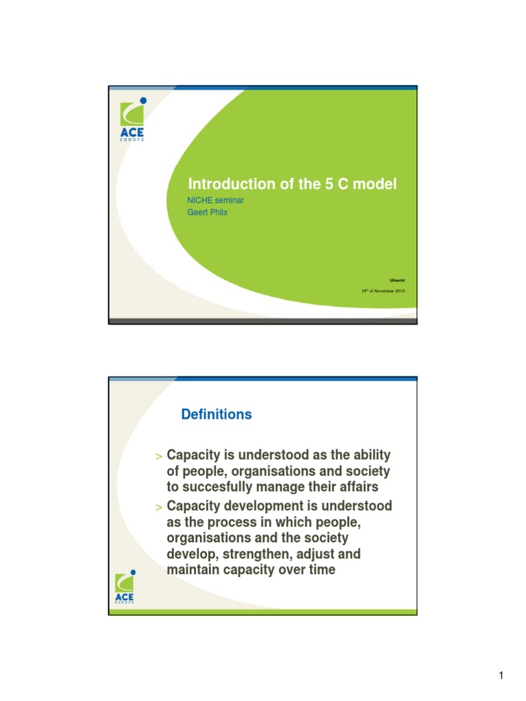 Introduction of the 5c Model | Capacity Building | Competence (Human ...