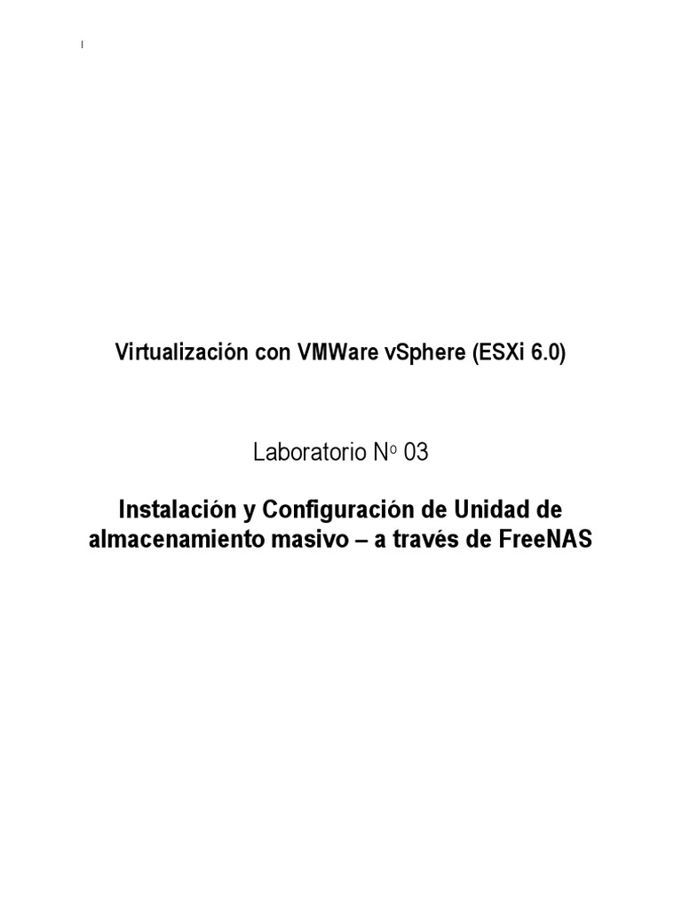 VMware - Instalación y Configuración FreeNAS | PDF | V Mware | Arquitectura de internet