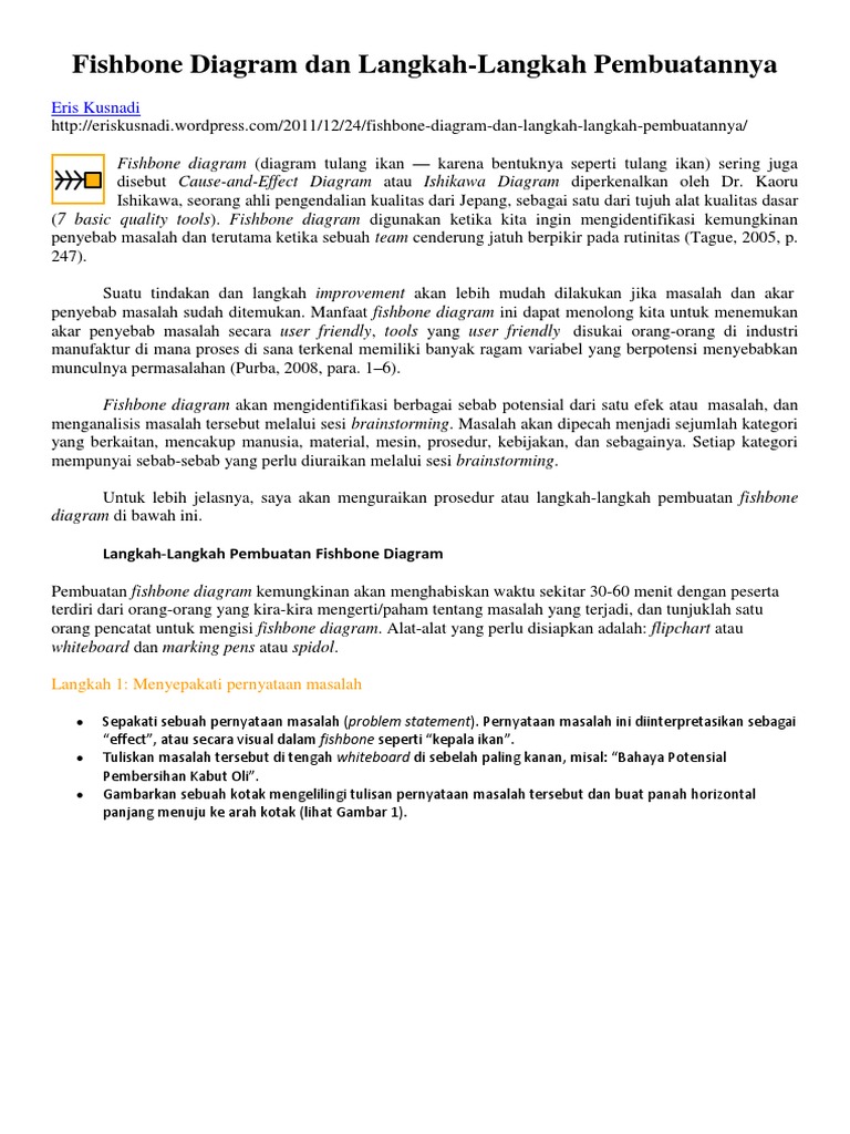 Fishbone Diagram Dan Langkah-Langkah Pem | PDF | Bisnis | Seni