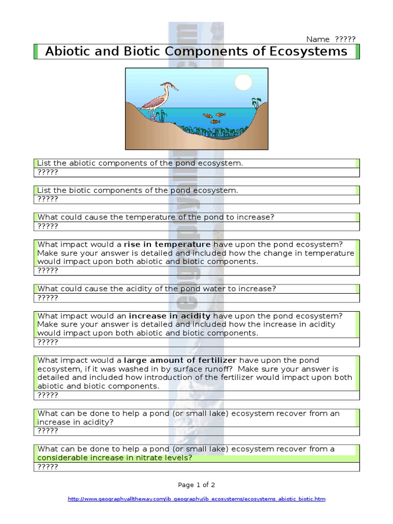 😎 Biotic and abiotic components of pond ecosystem. Short notes on ... 😎 Biotic and abiotic components of pond ecosystem. Short notes on ...