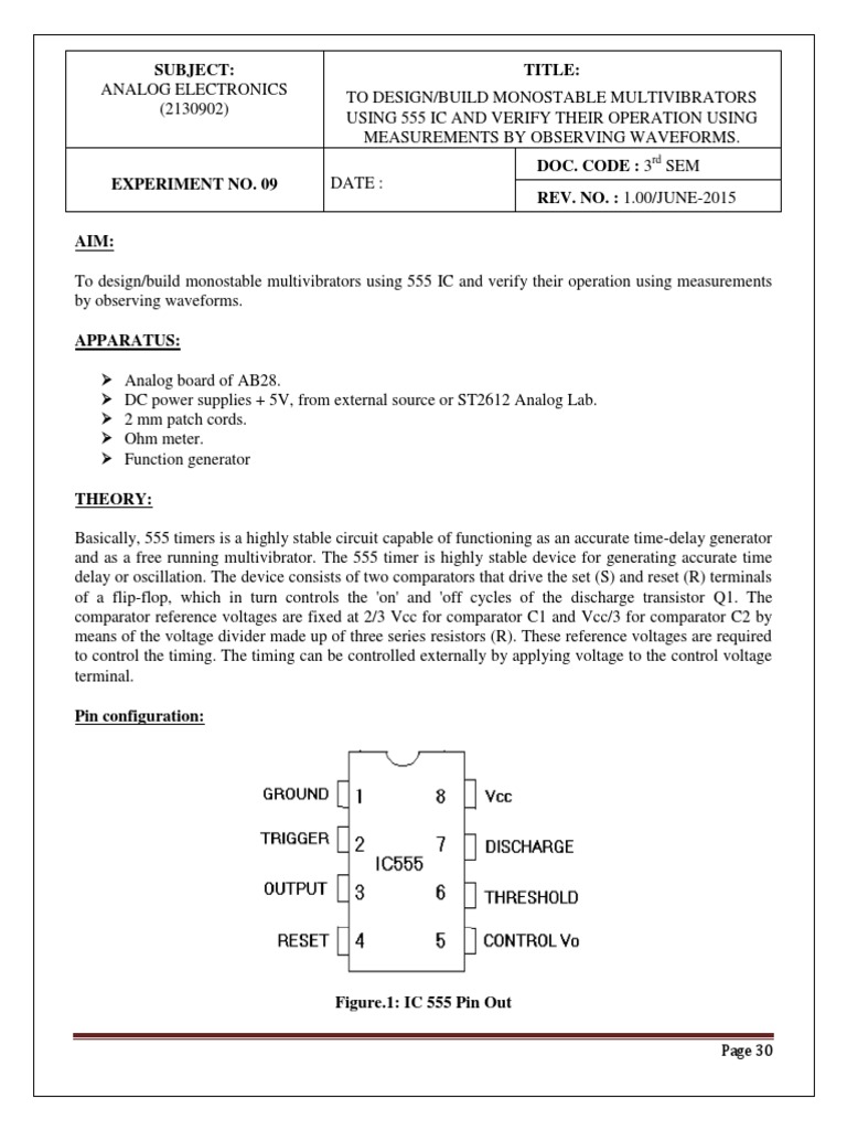 Monostable Multivibrator | PDF | Science & Mathematics