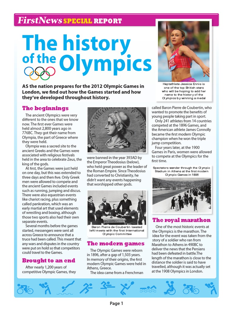 Olympic History for Young Readers | PDF | Olympic Games | Multi Sport ...