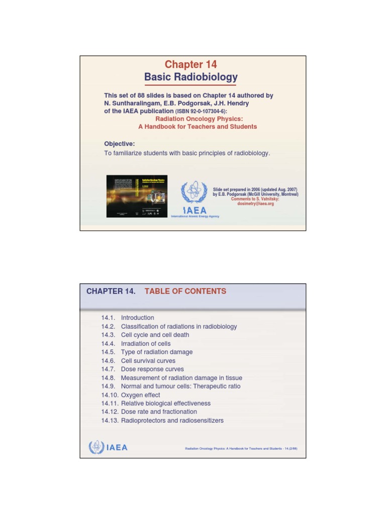 Basic Radiobiology (Slides) PDF | PDF | Radiation Therapy | Ionizing ...