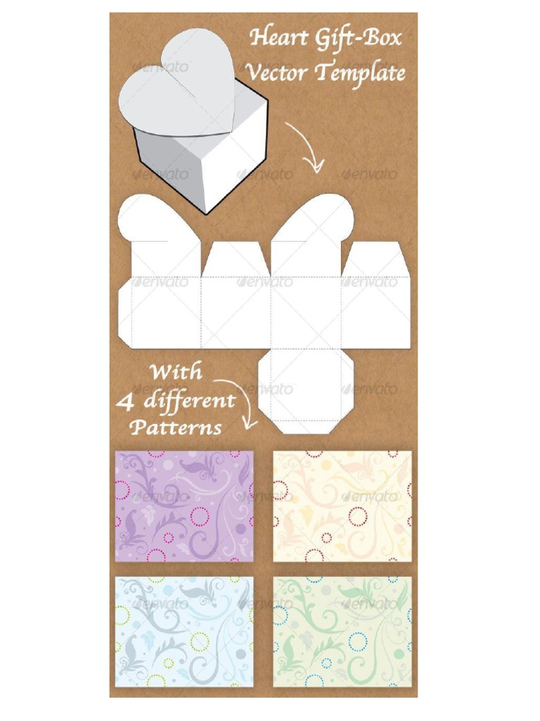Heart Gift-Box Template | PDF