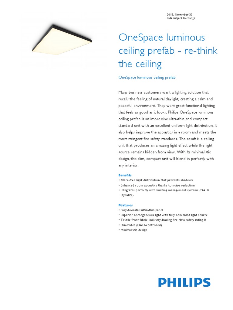 Onespace Luminous Ceiling Prefab 456867 Ffs Aen | PDF | Lighting ...