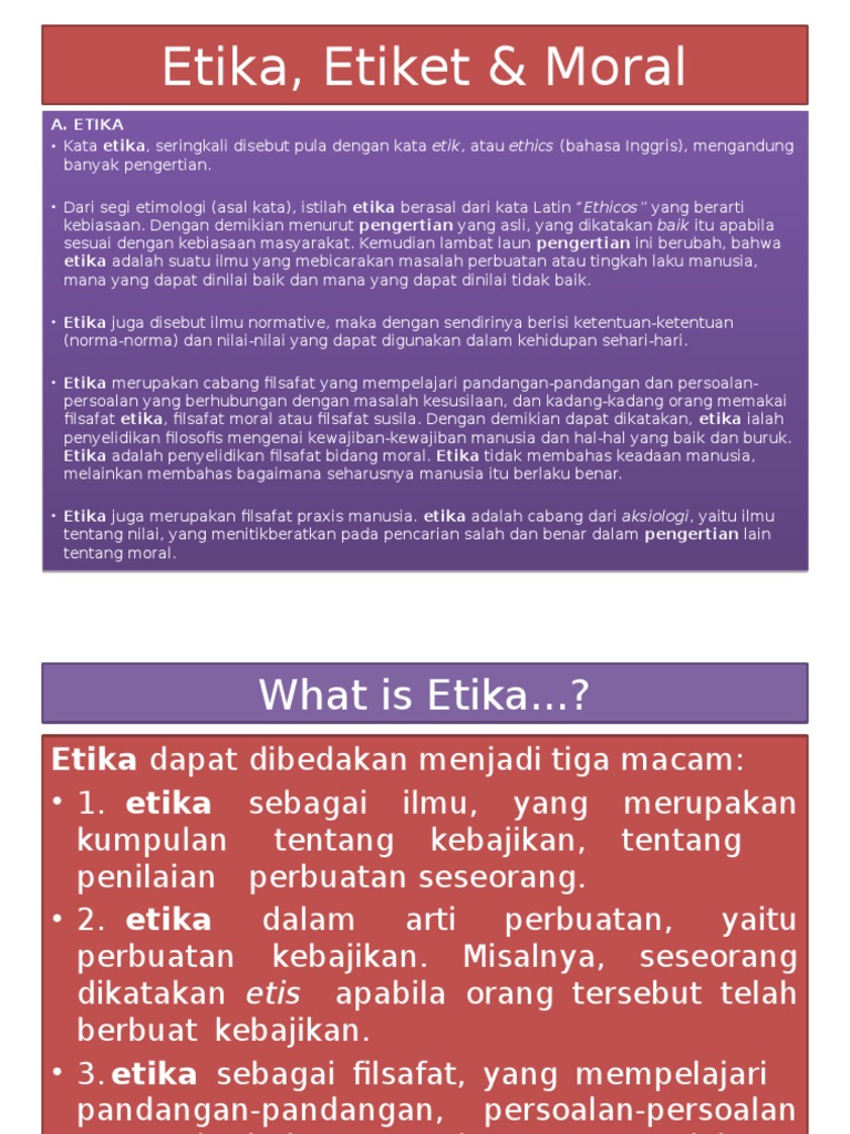 Perbedaan Etika Dan Etiket Pengertian Jenis Contoh