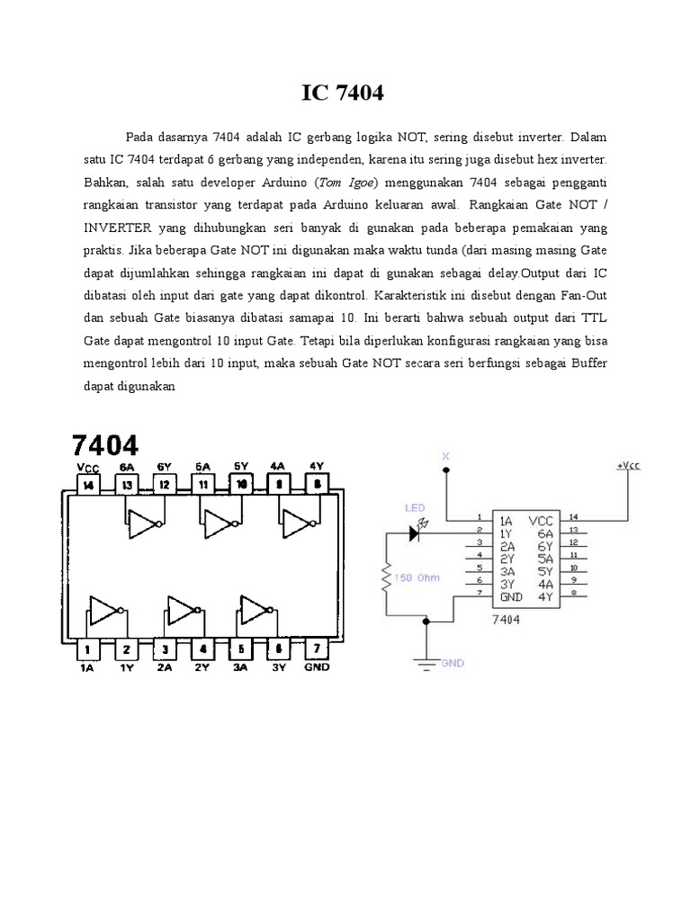 Ic 7404 | PDF | Teknologi & Rekayasa