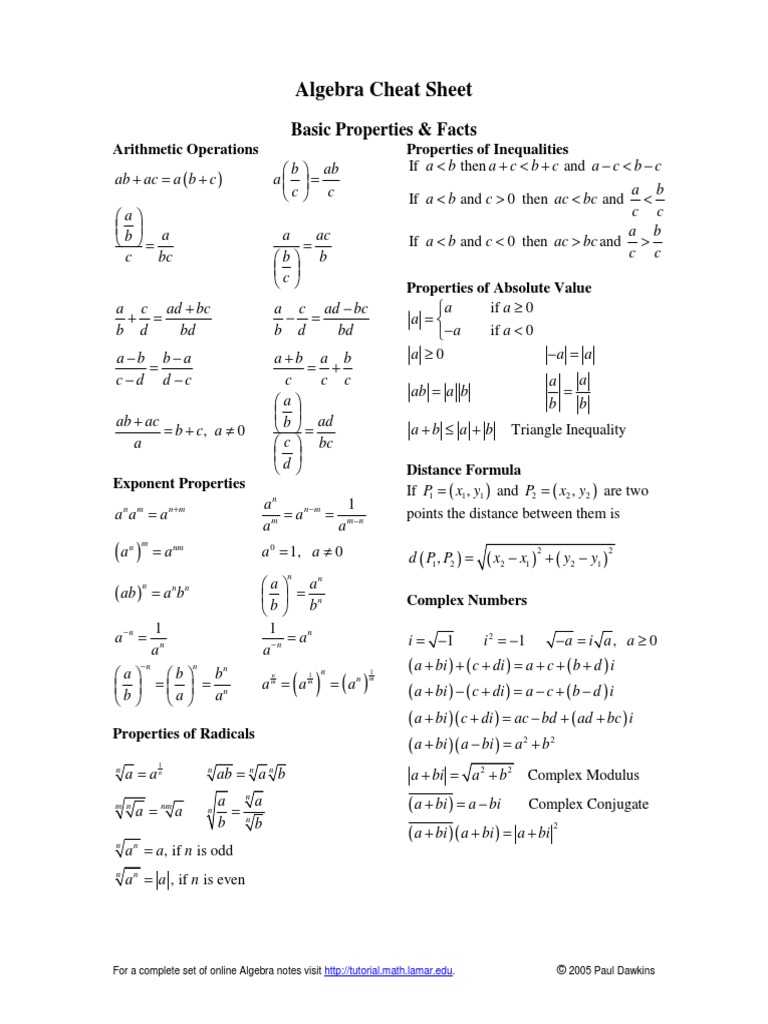 Multivariable Calculus Cheat Sheet