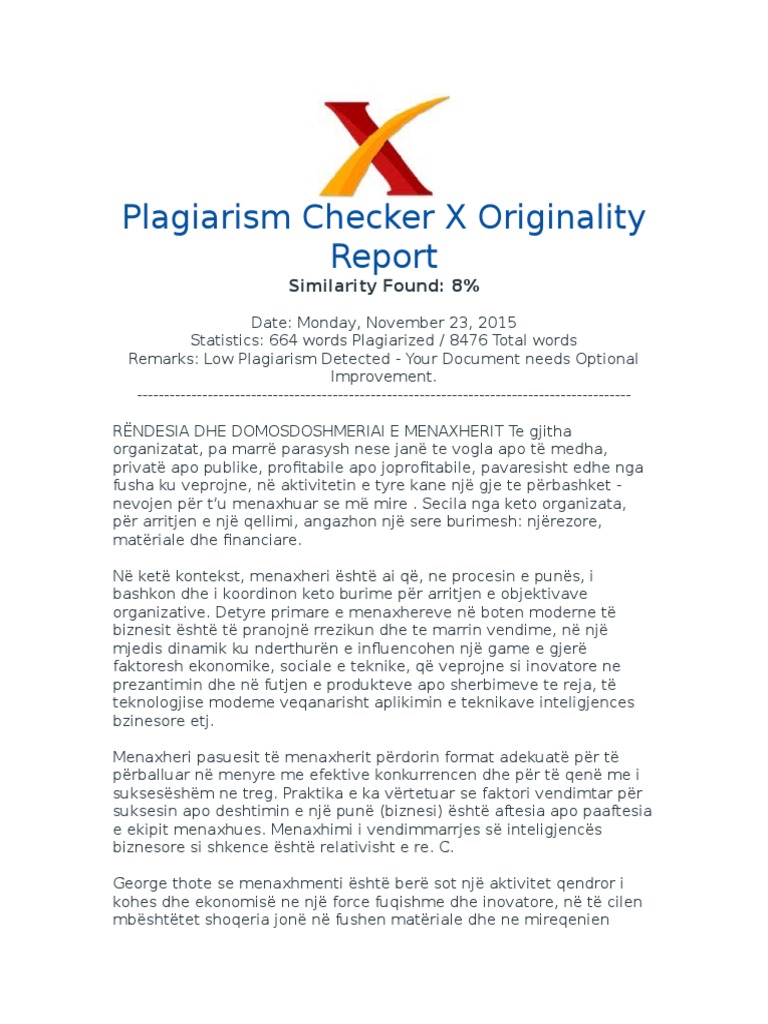 Plagiarism - Report | PDF