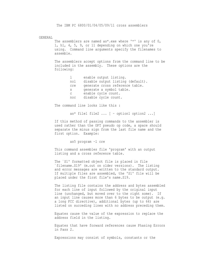 ASEMBLER | PDF | Assembly Language | Command Line Interface