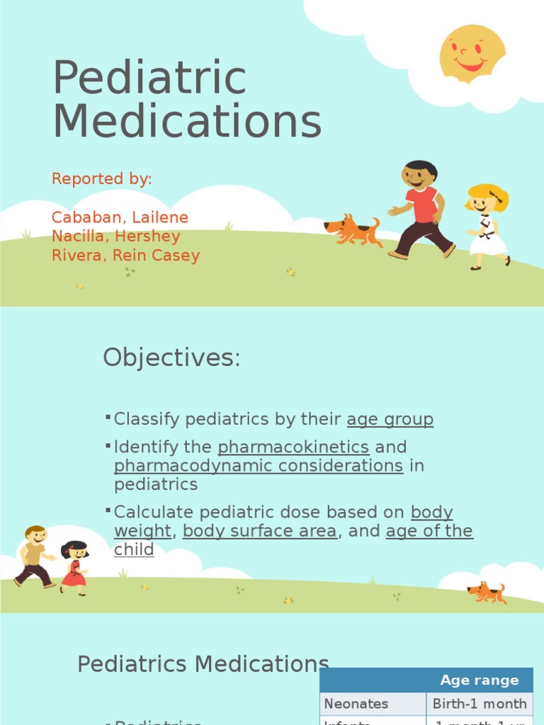 Pediatric Medications | Drugs | Pharmacology