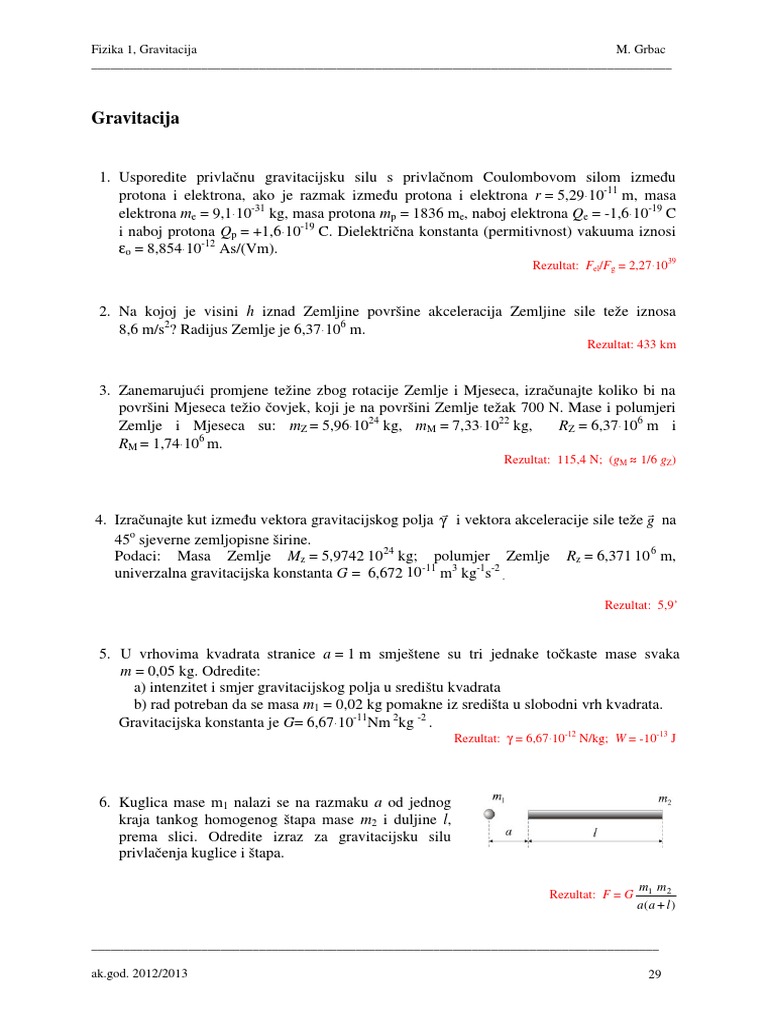 08 Gravitacija | PDF