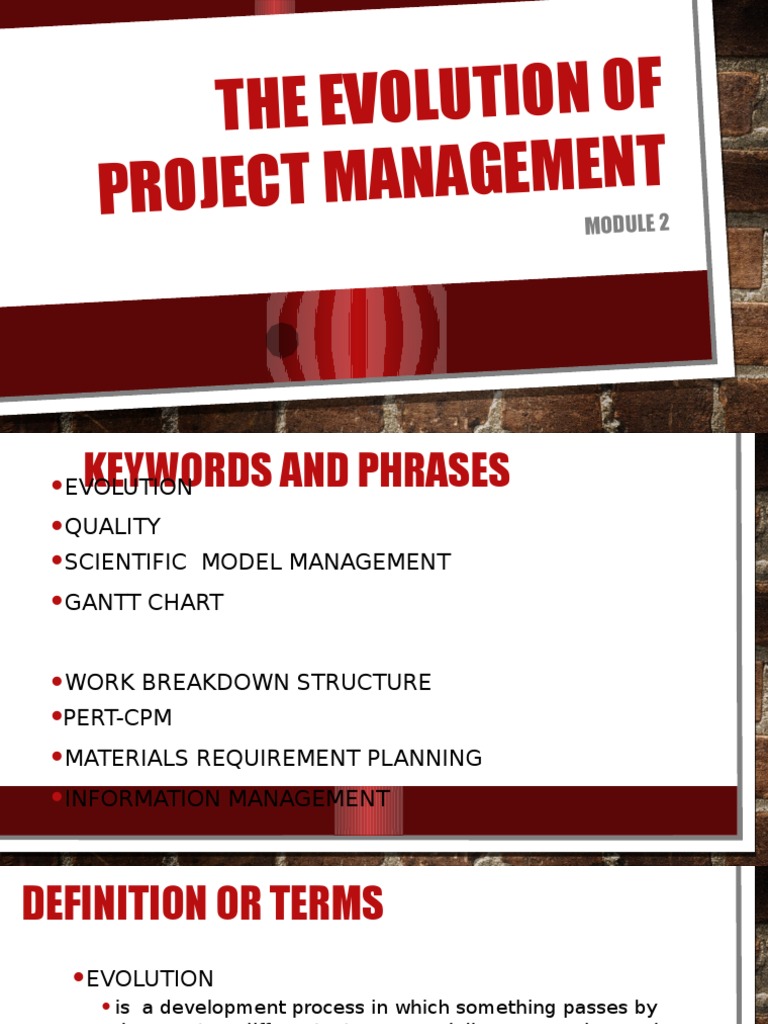 The Evolution of Project Management | PDF | Project Management ...