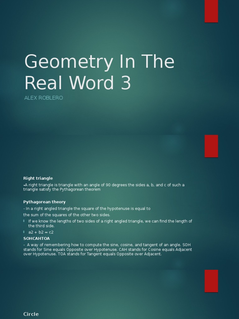 Geometry in The Real Word 3 | PDF