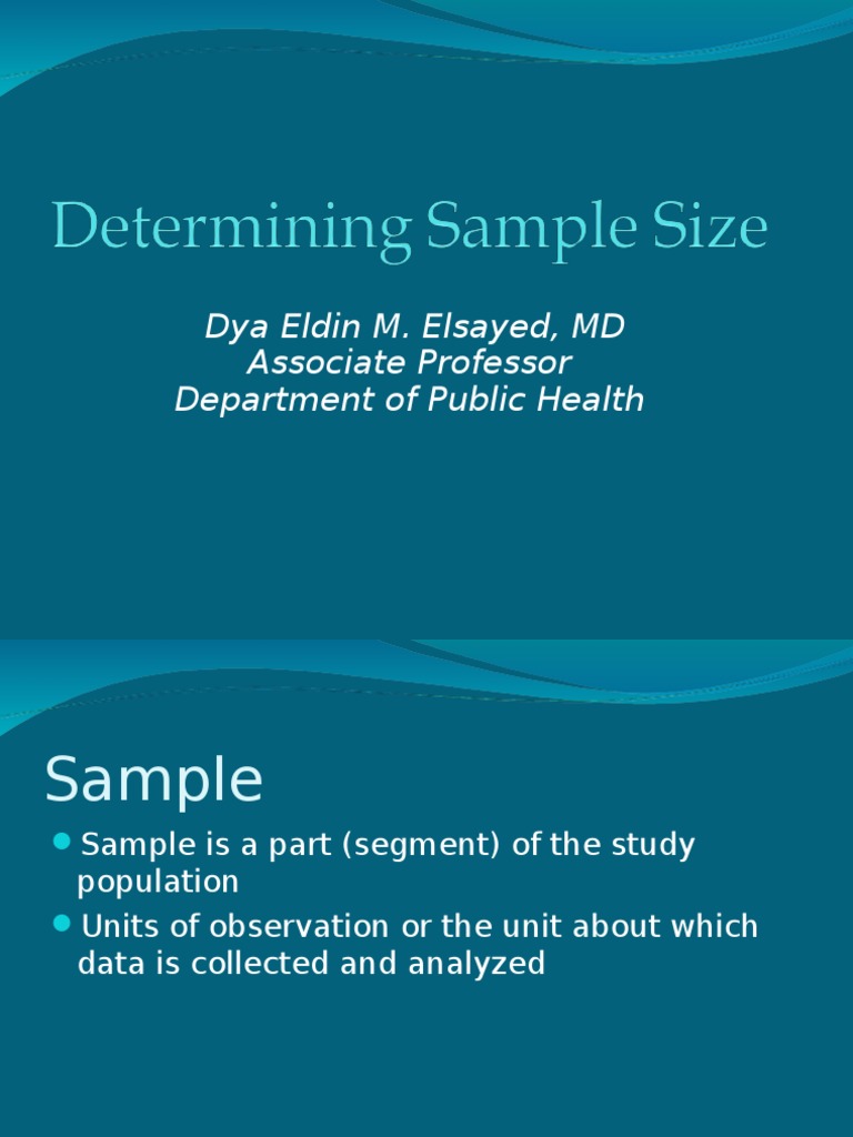 Sample Size Determination Guide | PDF | Sample Size Determination ...