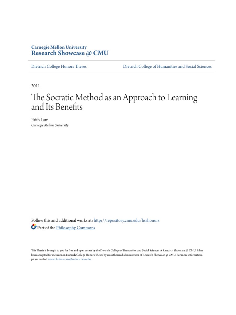 The Socratic Method As An Approach To Learning and Its Benefits | PDF ...