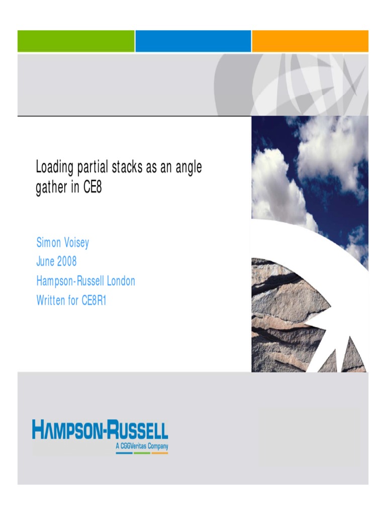 818 Loading Partial Stacks As An Angle Gather | PDF | File Format | Data