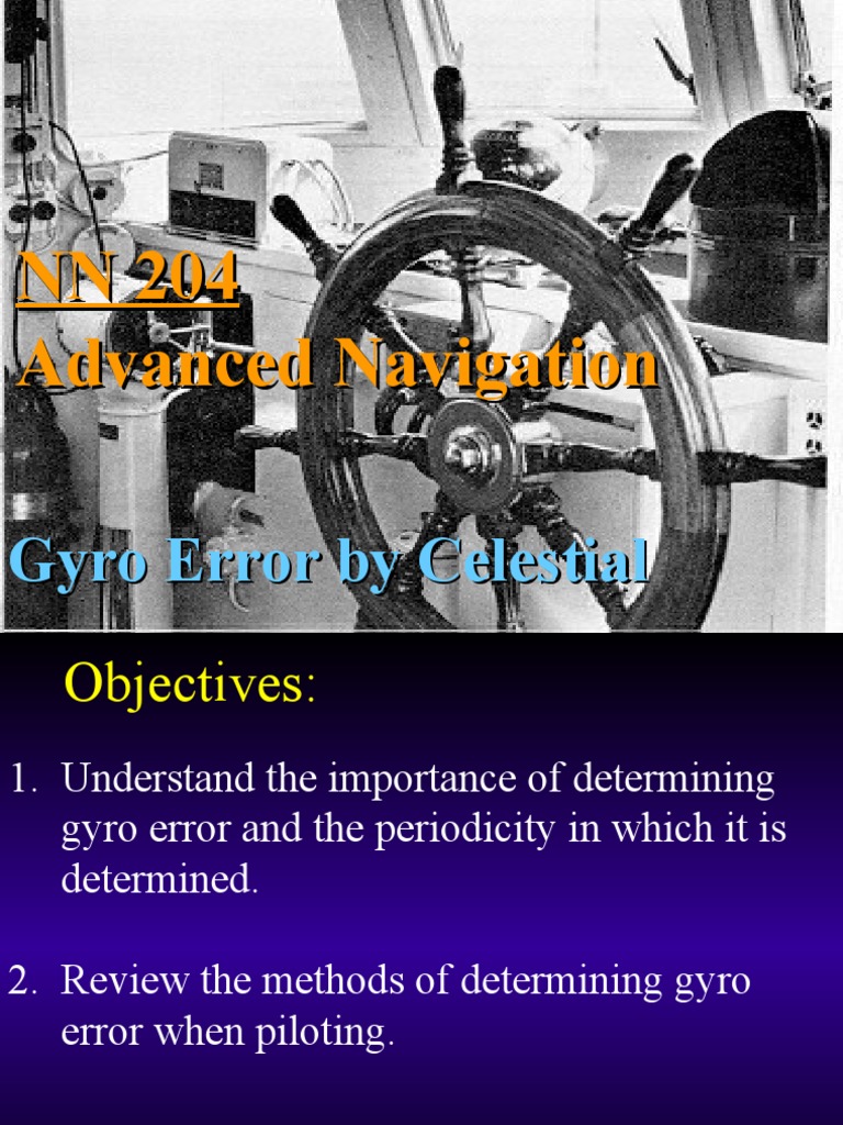 Nav Gyro Error by Celestial 1 | PDF | Azimuth | Navigation