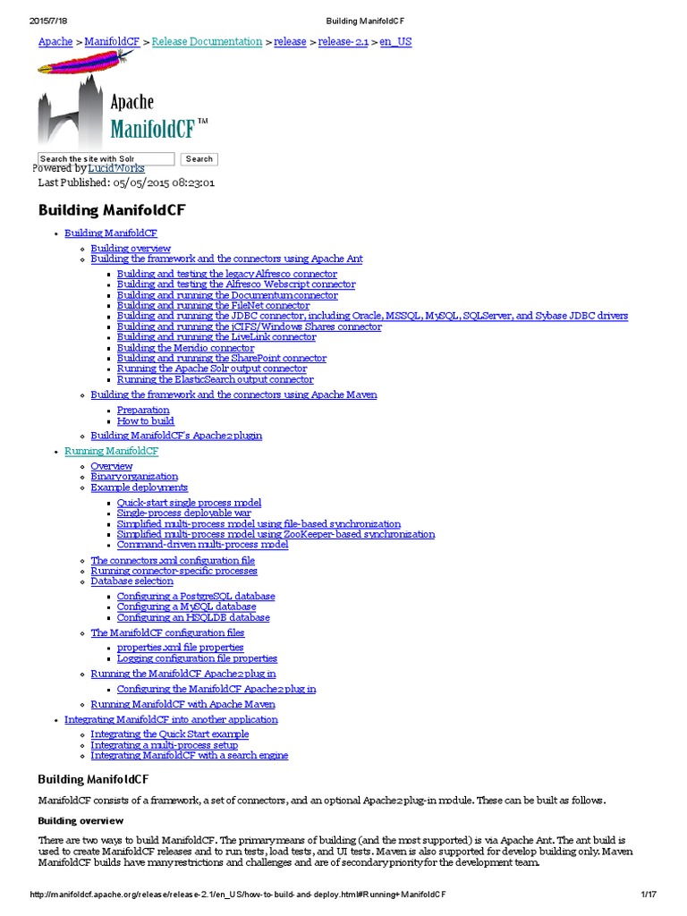 Building and Running ManifoldCF | PDF | Share Point | Password