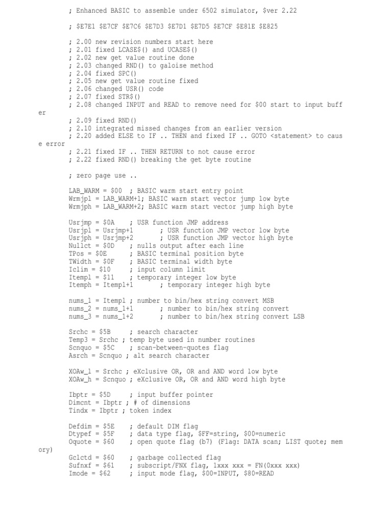 Enhanced Basic Source Code | PDF | Pointer (Computer Programming ...