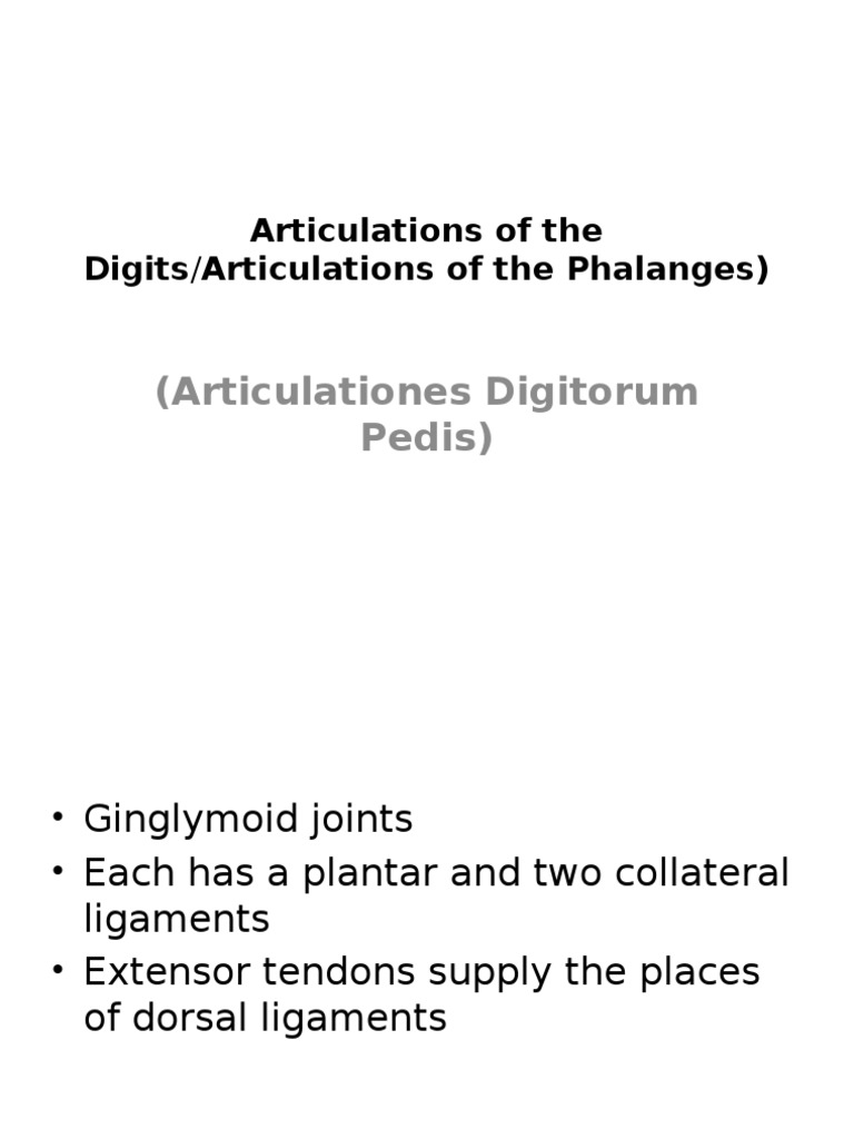 Phalangeal Joint Movements Guide | PDF