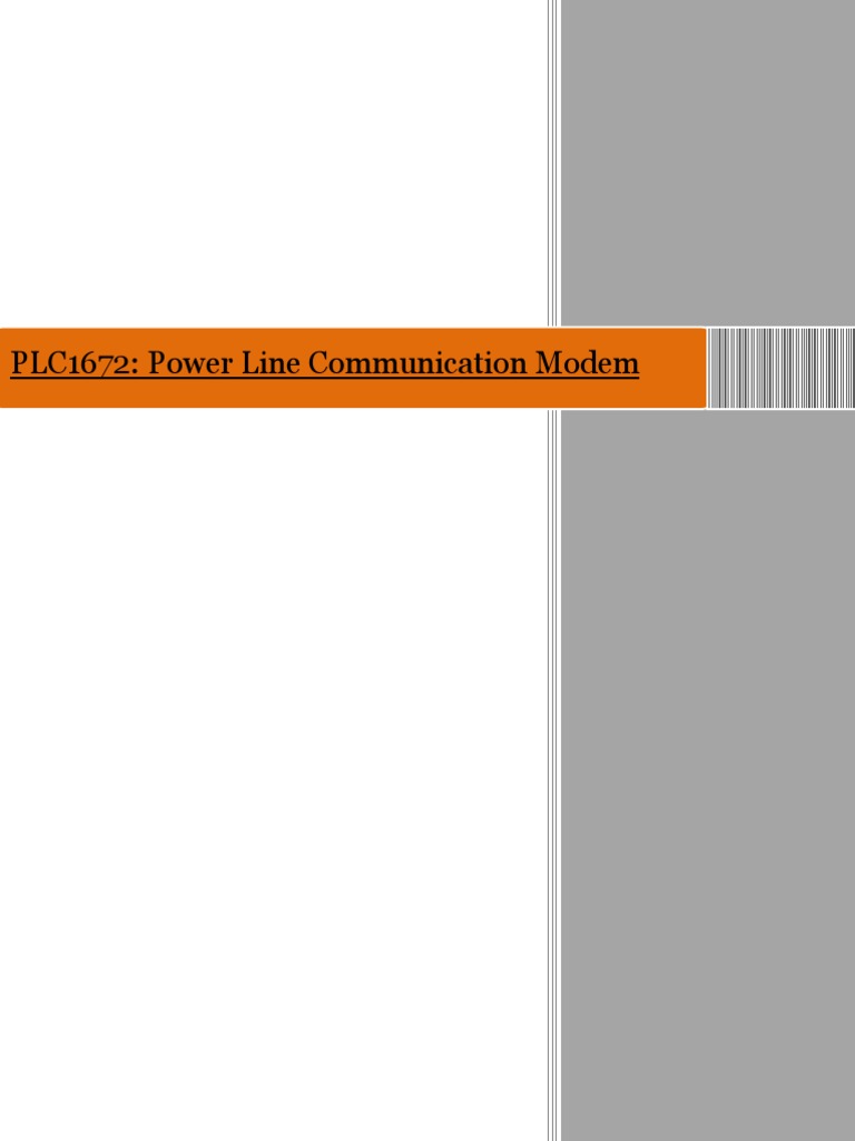 PLC1672: Easy Power Line Comms | PDF | Telecommunication | Modem