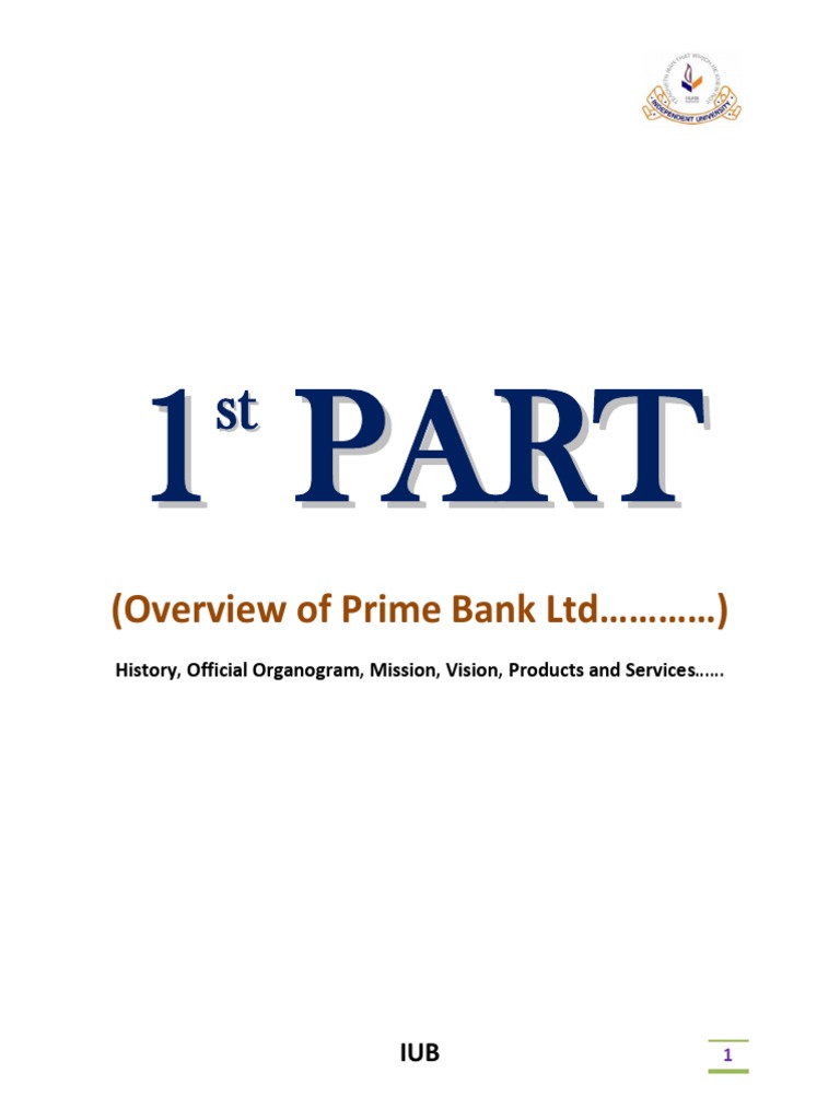 Internship Report On Prime Bank LTD BD | PDF | Electronic Data ...