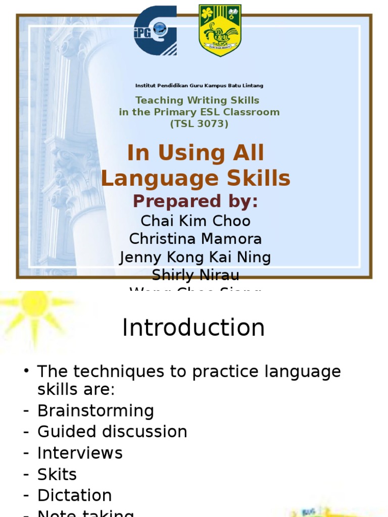 Techniques Using All Language Skills | PDF | Storytelling | Semiotics