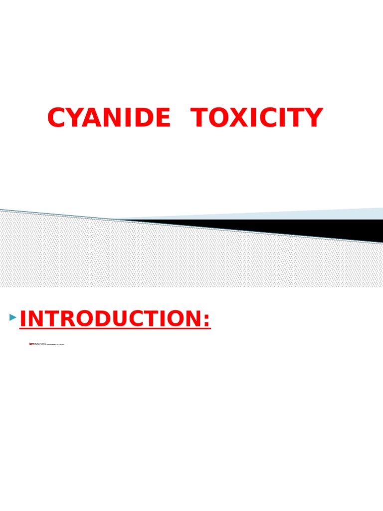 Cynide toxicity | Cyanide | Chemical Substances