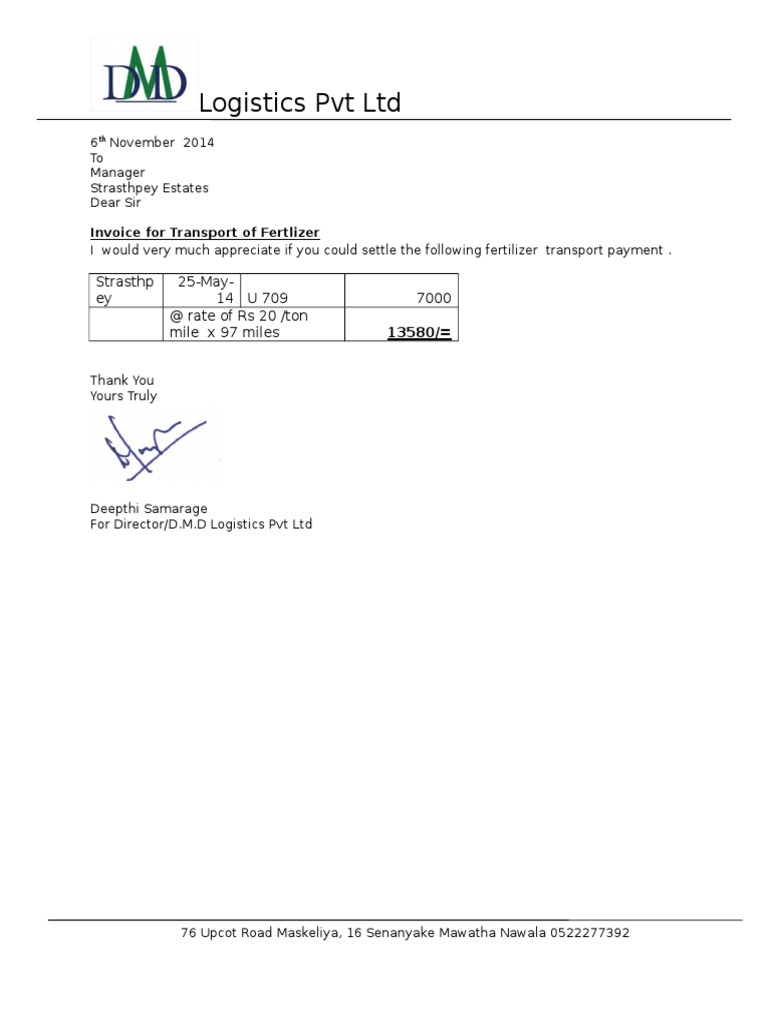 Invoice 2014 Fertilizer Strasthpey | PDF