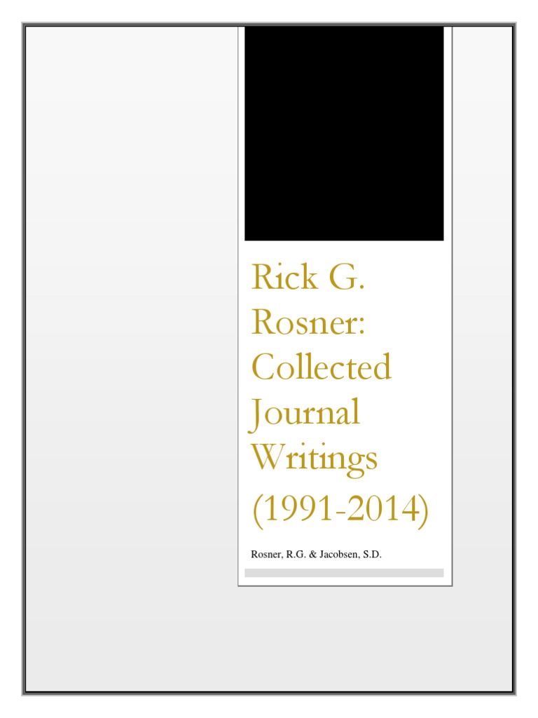 Rick G Rosner Collected Journal Writings | PDF | Intelligence Quotient ...