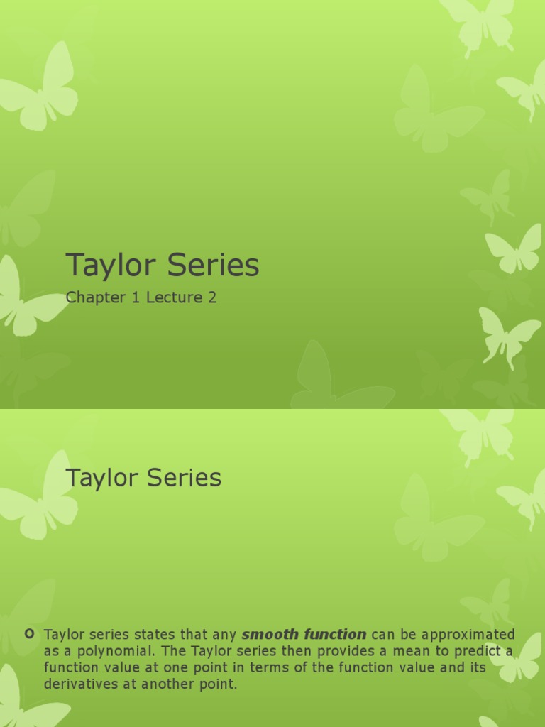 Taylor Series Chapter 1 Lecture 2 | PDF | Functions And Mappings ...