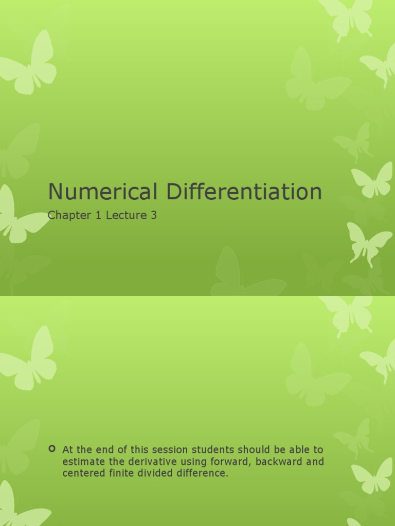 Estimating Derivatives Numerically: Forward, Backward, and Centered ...