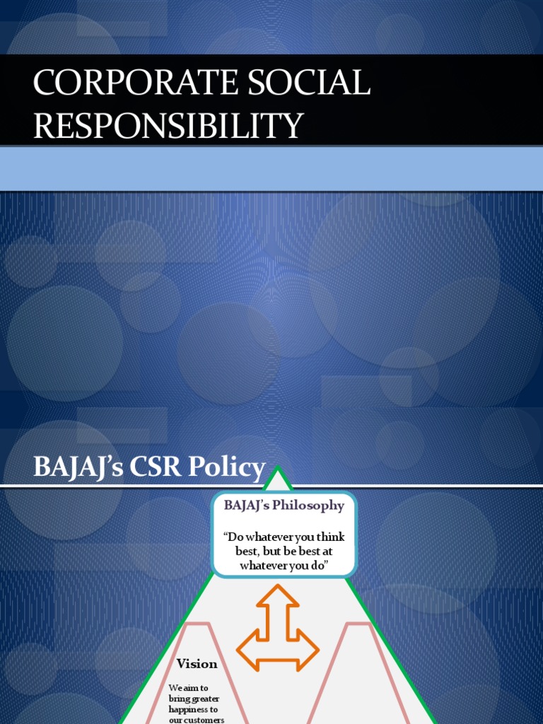 CSR Bajaj | PDF | Corporate Social Responsibility | Governance