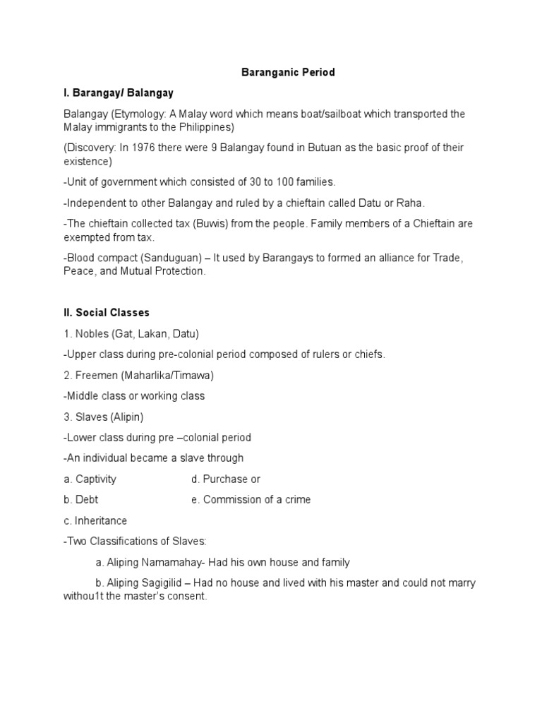 Baranganic Period | PDF | Philippines | Clothing
