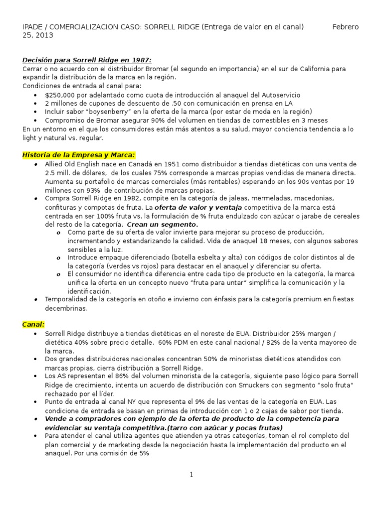 503-S03 Sorrell Ridge | PDF | Producto (Negocio) | Distribución (comercial)