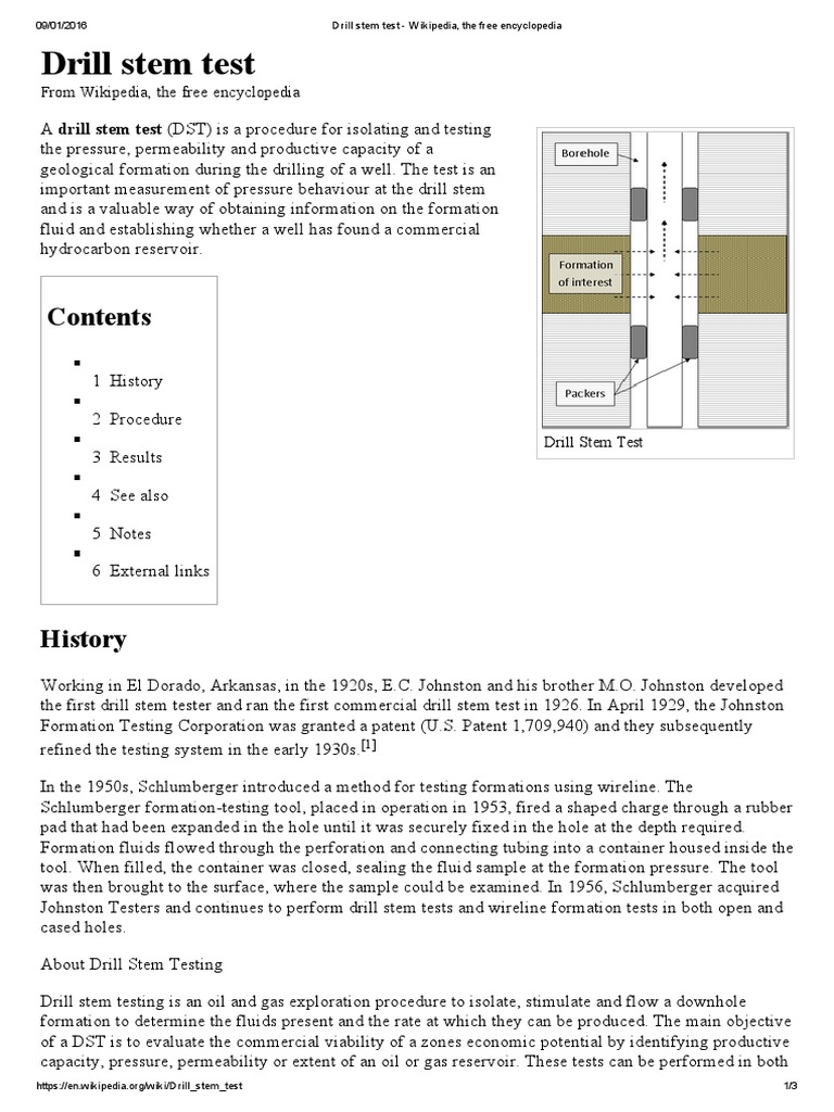 Drill Stem Test | Infrastructure | Gases